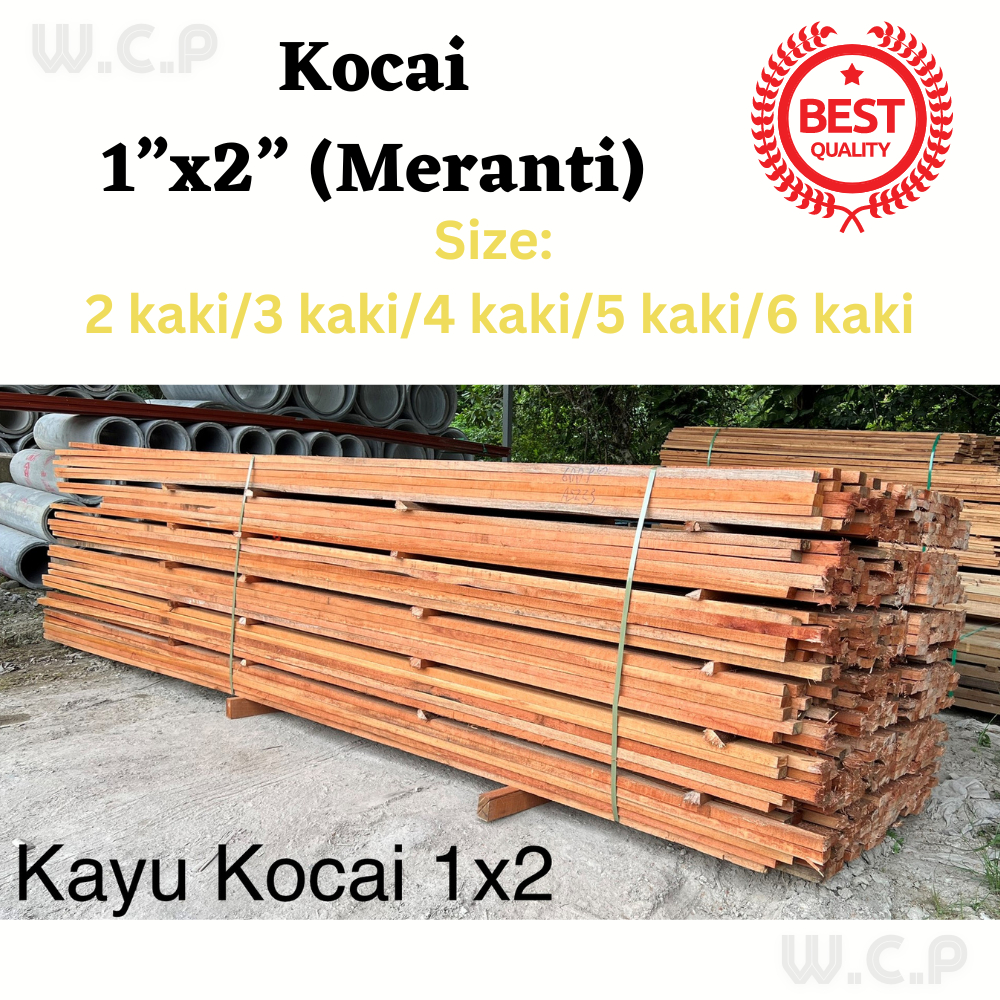 1'' x 2'' Solid Kayu Meranti Wood Kayu | Shopee Malaysia