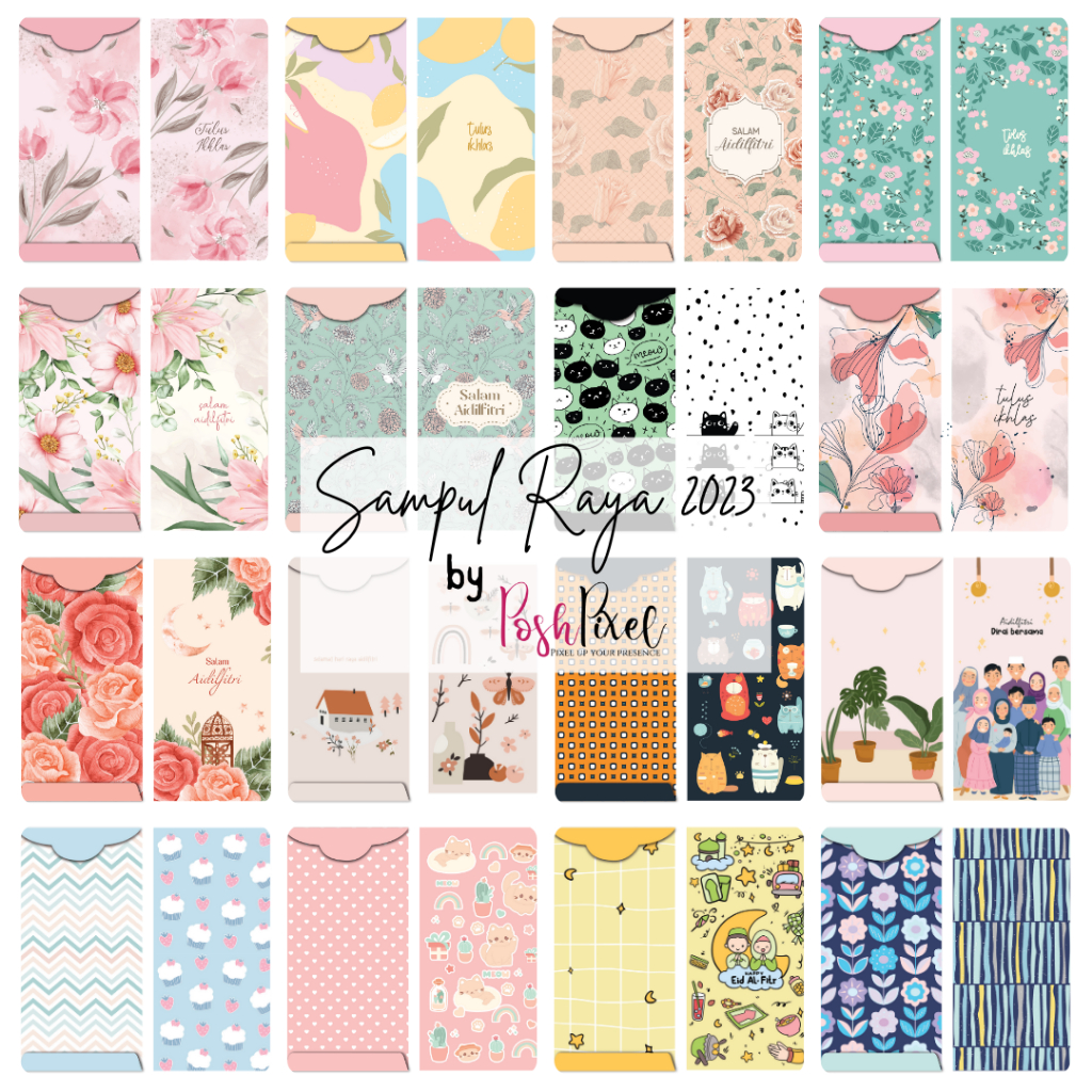 Sampul Raya Cantik Aesthetic Cute Comel Floral by Posh Pixel (READY ...