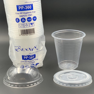 BENXON 12oz 16oz PP Cup with Flat Lid 2000sets PP360 / PP500 Disposable ...