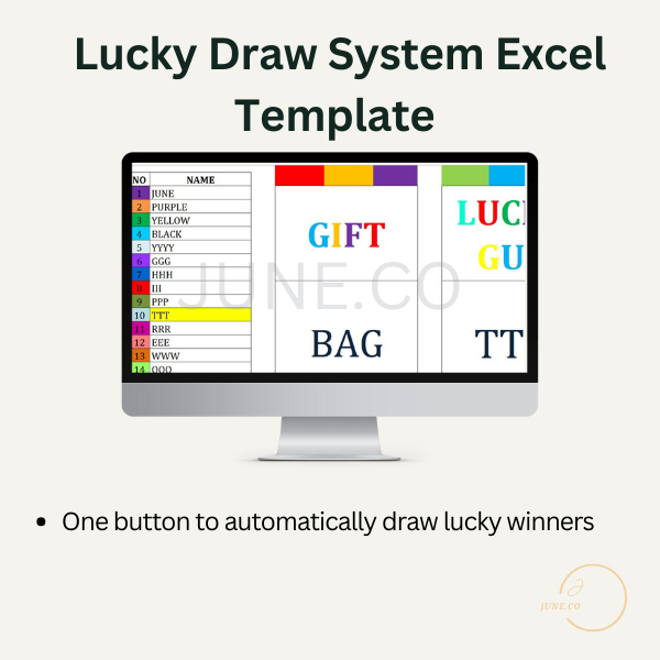 LUCKY DRAW SYSTEM EXCEL TEMPLATE EXCEL SISTEM CABUTAN BERTUAH | Shopee Malaysia