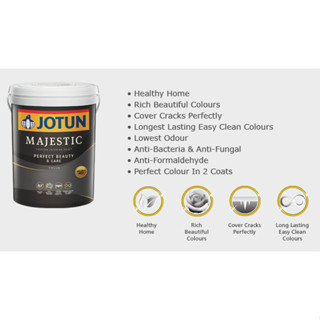 JOTUN MAJESTIC SENSE 5 LITER INTERIOR SHEEN WASHABLE WALL PAINT /CAT ...