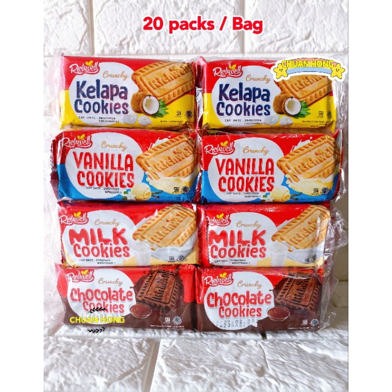Richwell Crunchy Cookies 30g 20packs / Bag | Shopee Malaysia