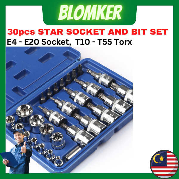 30Pcs E4 - E20 Socket Set Tool Batch Sleeve Machine Motor Automotive ...