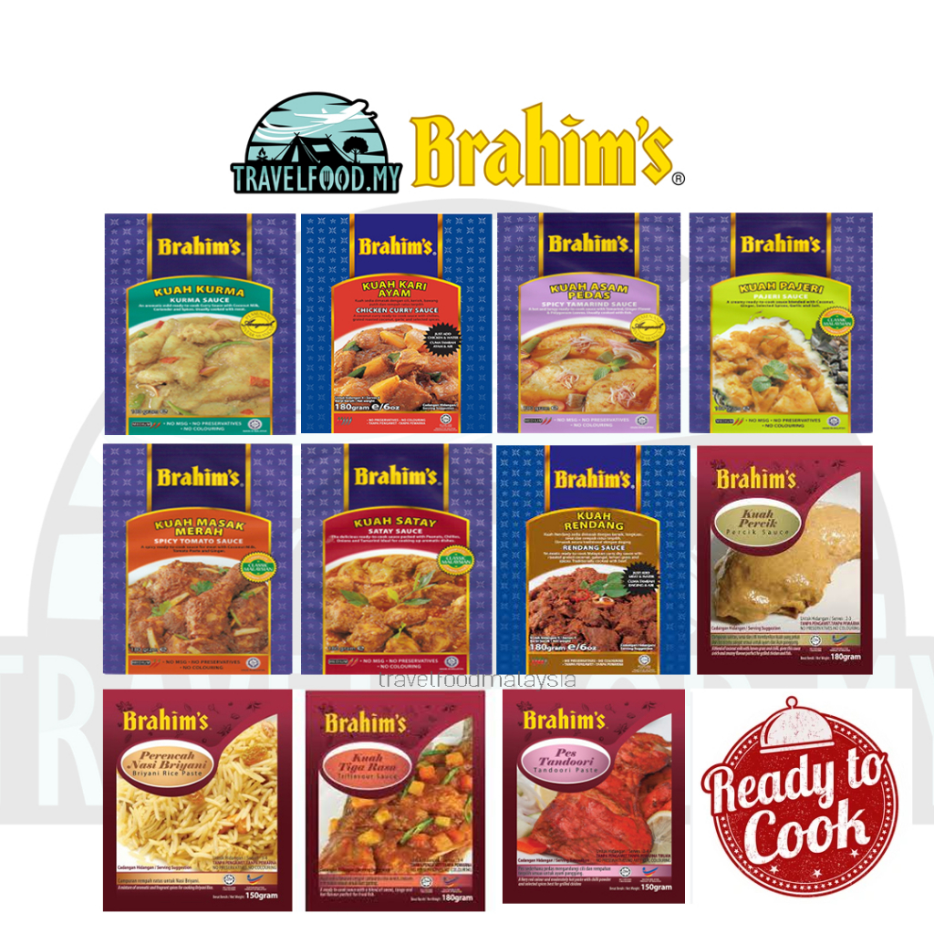 BRAHIMS Brahims Pes Tandoori Paste Sambal Tumis Kuah Satay Sate ...