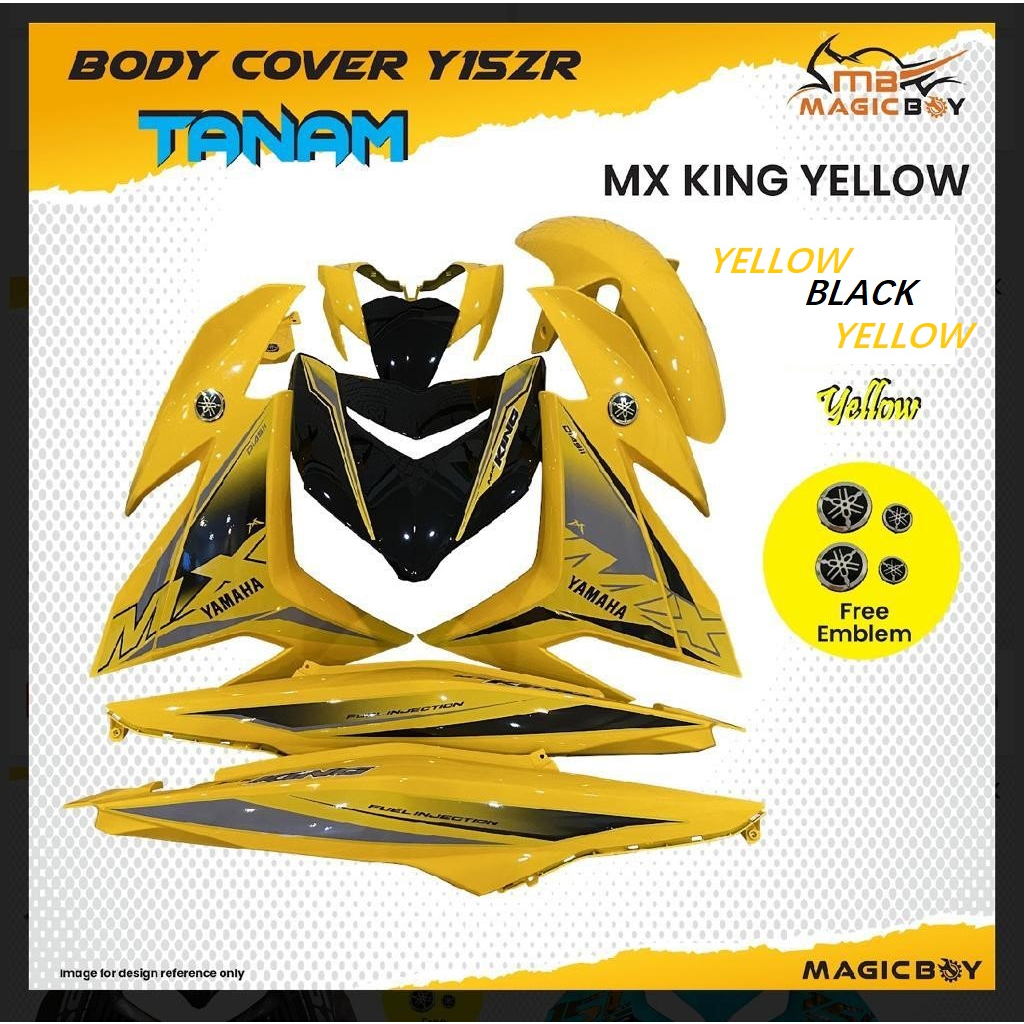 MAGIC BOY Y15ZR Y15 V1 MX KING YELLOW /BK. YELLOW BODY COVER SET ...