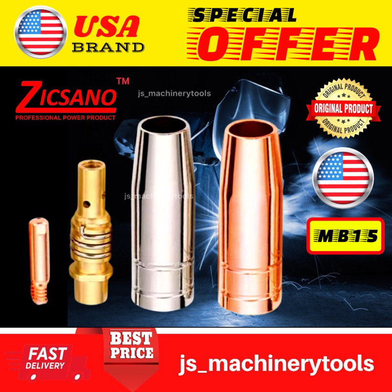 (1PC) MIG MB15 Gas Nozzle / MB15 MIG Tip Holder / MB15 MIG Contact Tip 0.8mm/1.0mm 1.2mm/ Aco I ...