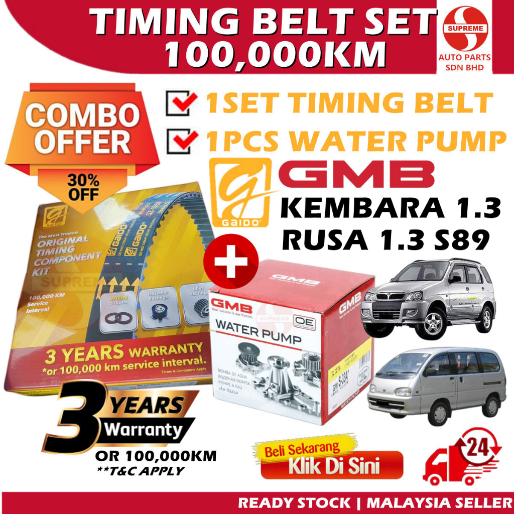 S2U Gaido Timing Belt Perodua Kembara 1.3 J100 Rusa S89 Hijet 93RU25 ...