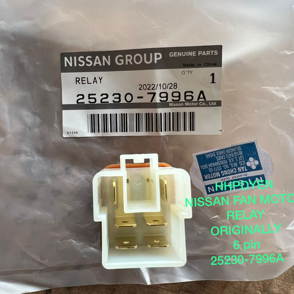 NISSAN VEHICLE FAN MOTOR RELAY (6 PIN) [25230-7996A] (1PCS) READY STOCK ...