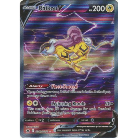 Raikou V - Galarian Gallery Special Art Rare - GG41/GG70 - SS12.5 ...
