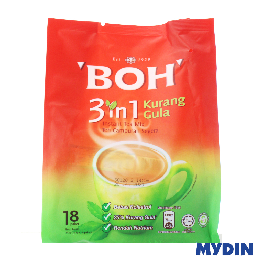 BOH 3 in 1 Teh Tarik Instant Milk Tea Beverage Original (27g x 12) | PGMall