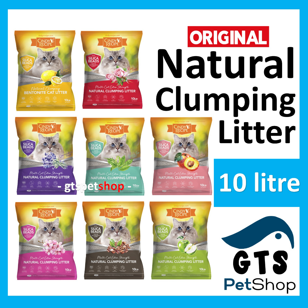 Cindy's Recipe Natural Clumping Litter for Cat - 10L Bentonite Litter ...