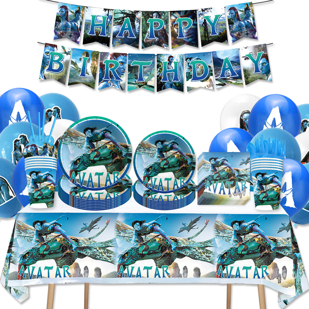 Jom Party Avatar Theme Party Decor Cartoon Birthday Tableware Sets ...