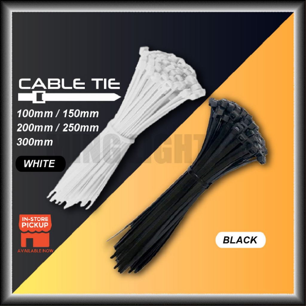 Cable Ties Nylon Wire 100pcs 4"6"8"10"12" Pengikat Wayar Kabel Tie ...