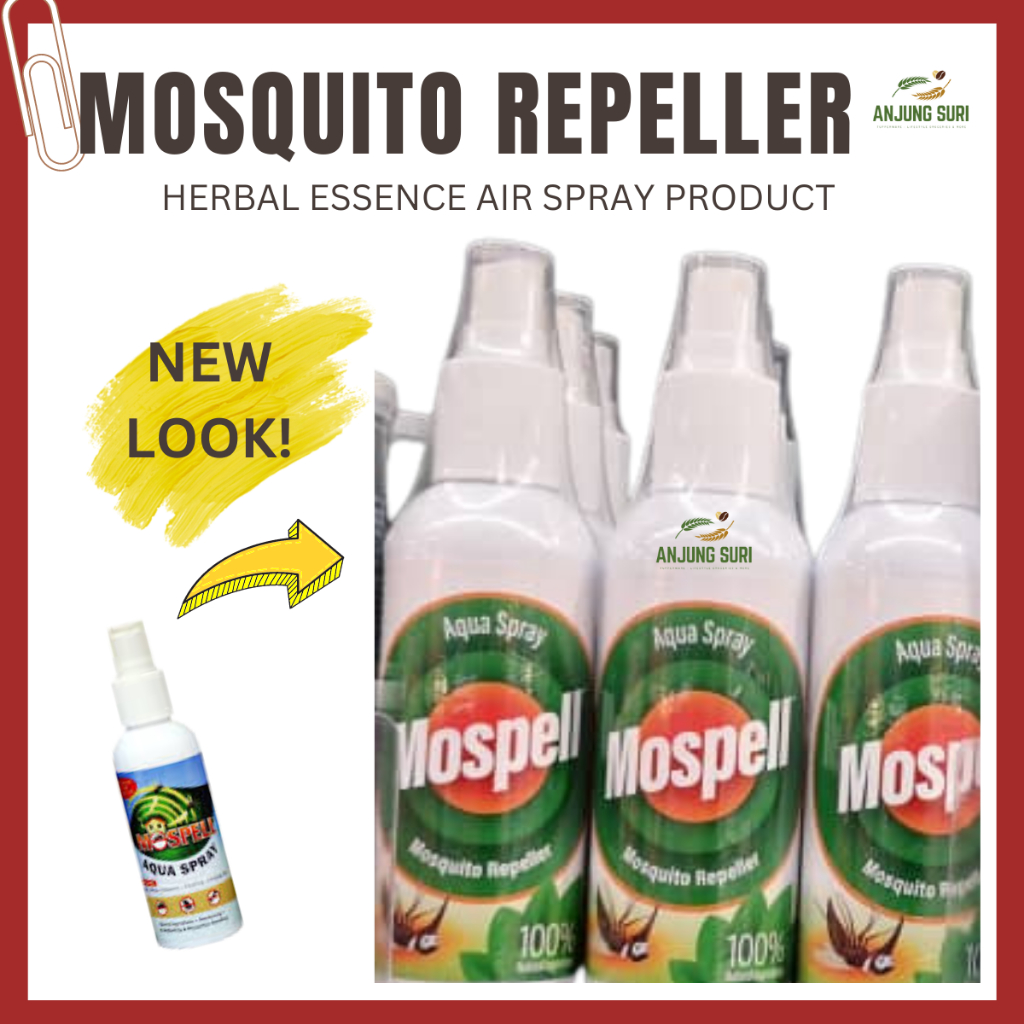Mospel Mosquito Repeller 100% Natural Ingredients Aqua Spray Peyembur ...