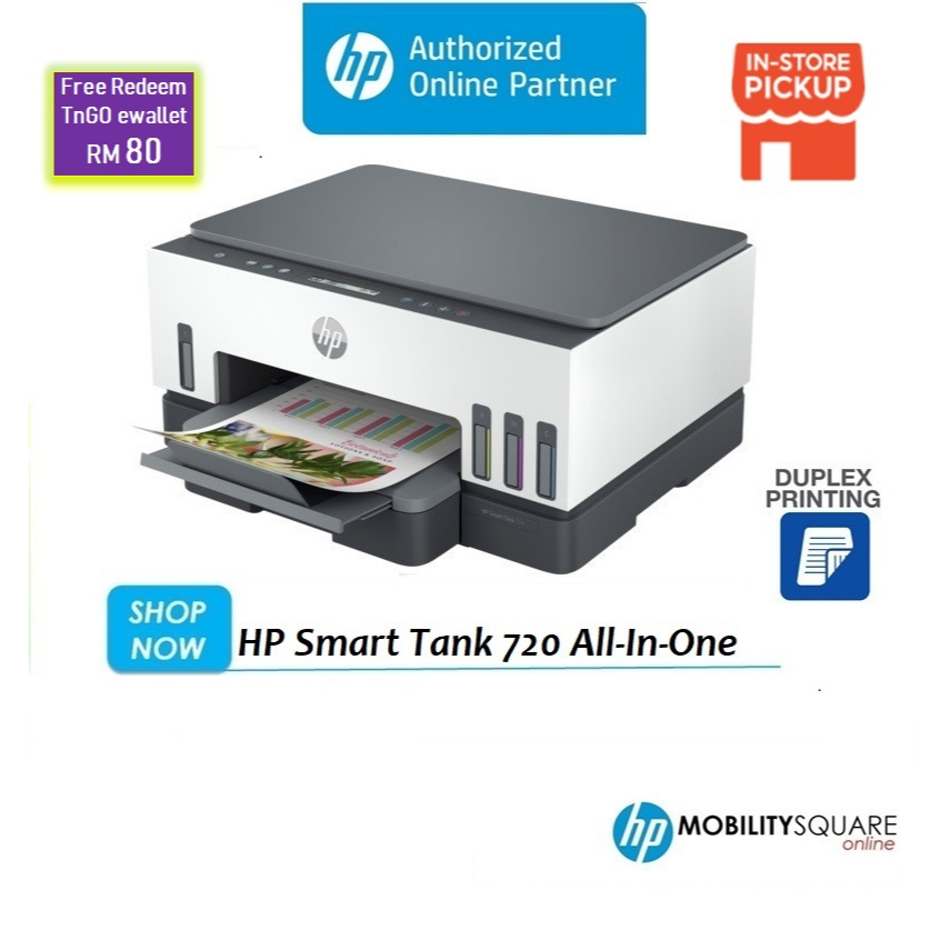 HP Smart Tank 720 All-in-One Printer (6UU46A) [ Free Redeem RM80 TnGo ...
