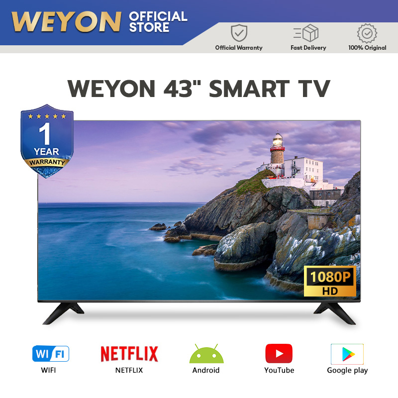 WEYON Smart TV 43 inch /TV 40 inch LED TV Powered By Android O.S 9.0 ...