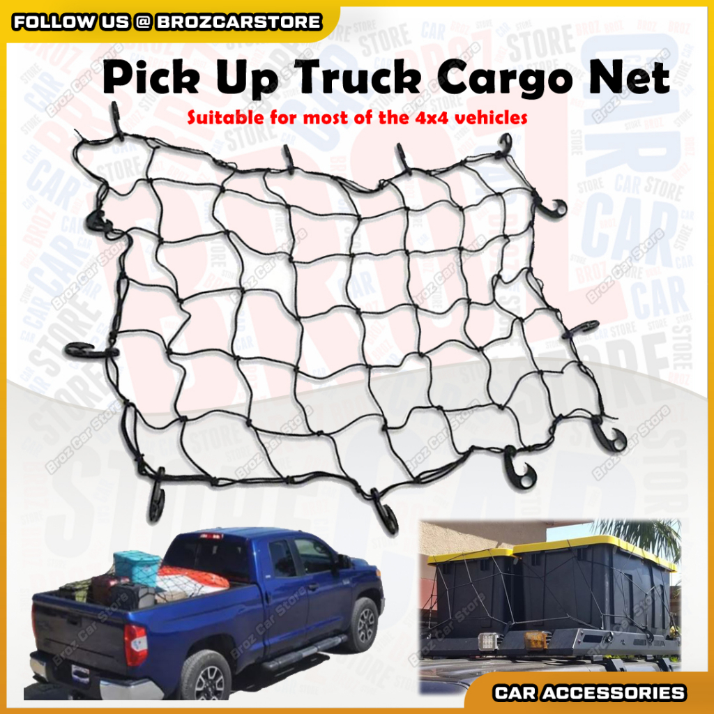 Storage Organiser Stretchable Elastic Mesh Net 4x4 Pick Up Truck Cargo ...