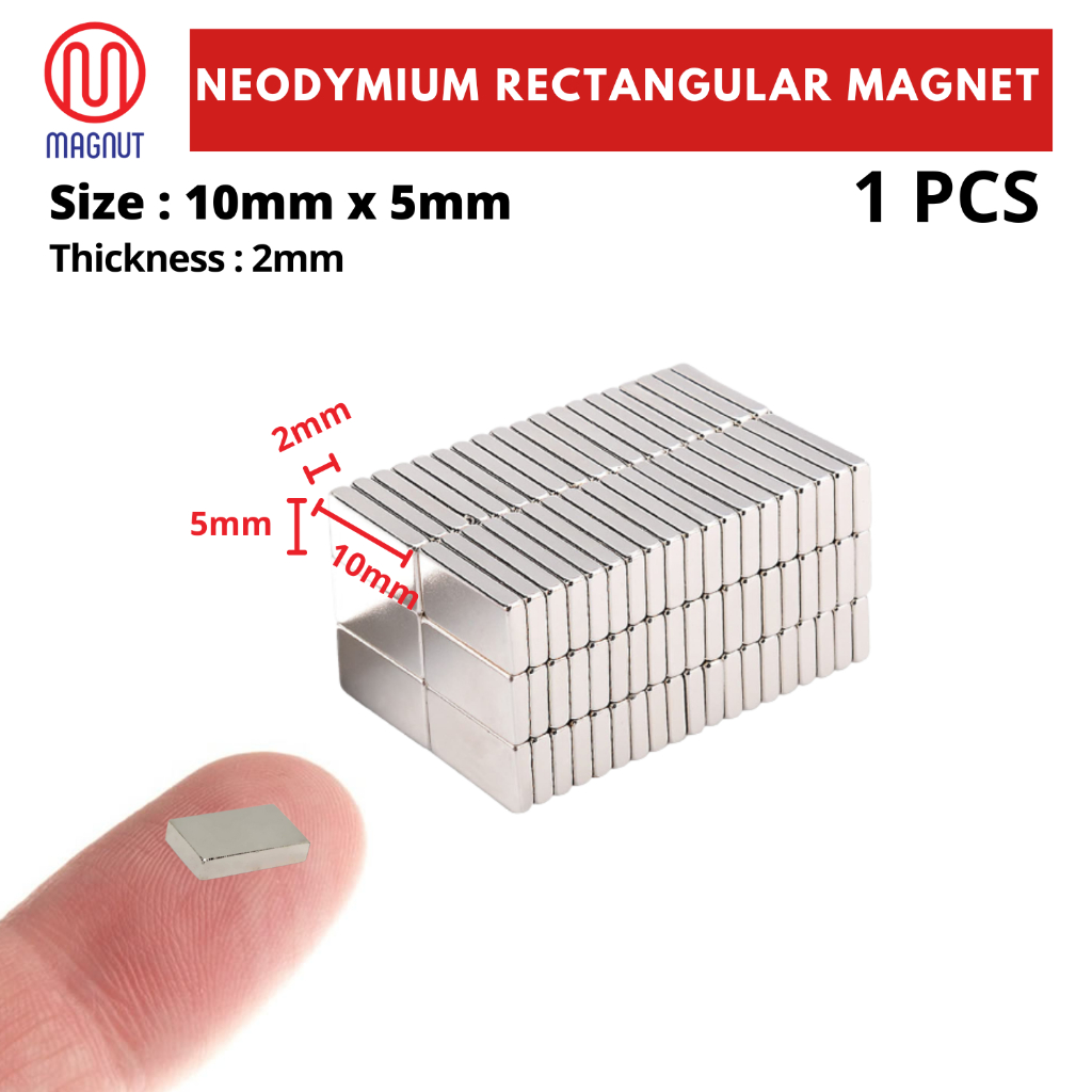 1pcs - 10mm x 5mm x 2mm TINY SIZE Rare Earth Neodymium Rectangular ...