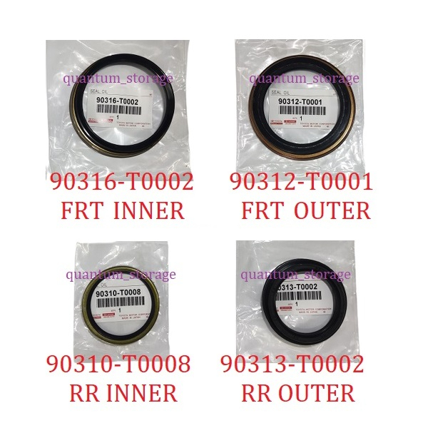 Toyota Oil Seal Wheel Hub Inner Outer 90312-T0001 90316-T0002 90310 ...