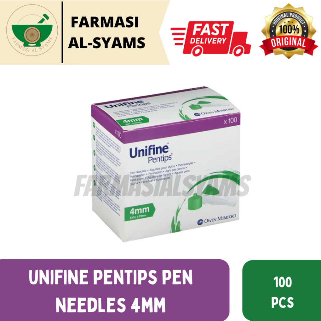 UNIFINE PENTIPS PEN NEEDLES 4MM 100PCS JARUM INSULIN | Shopee Malaysia
