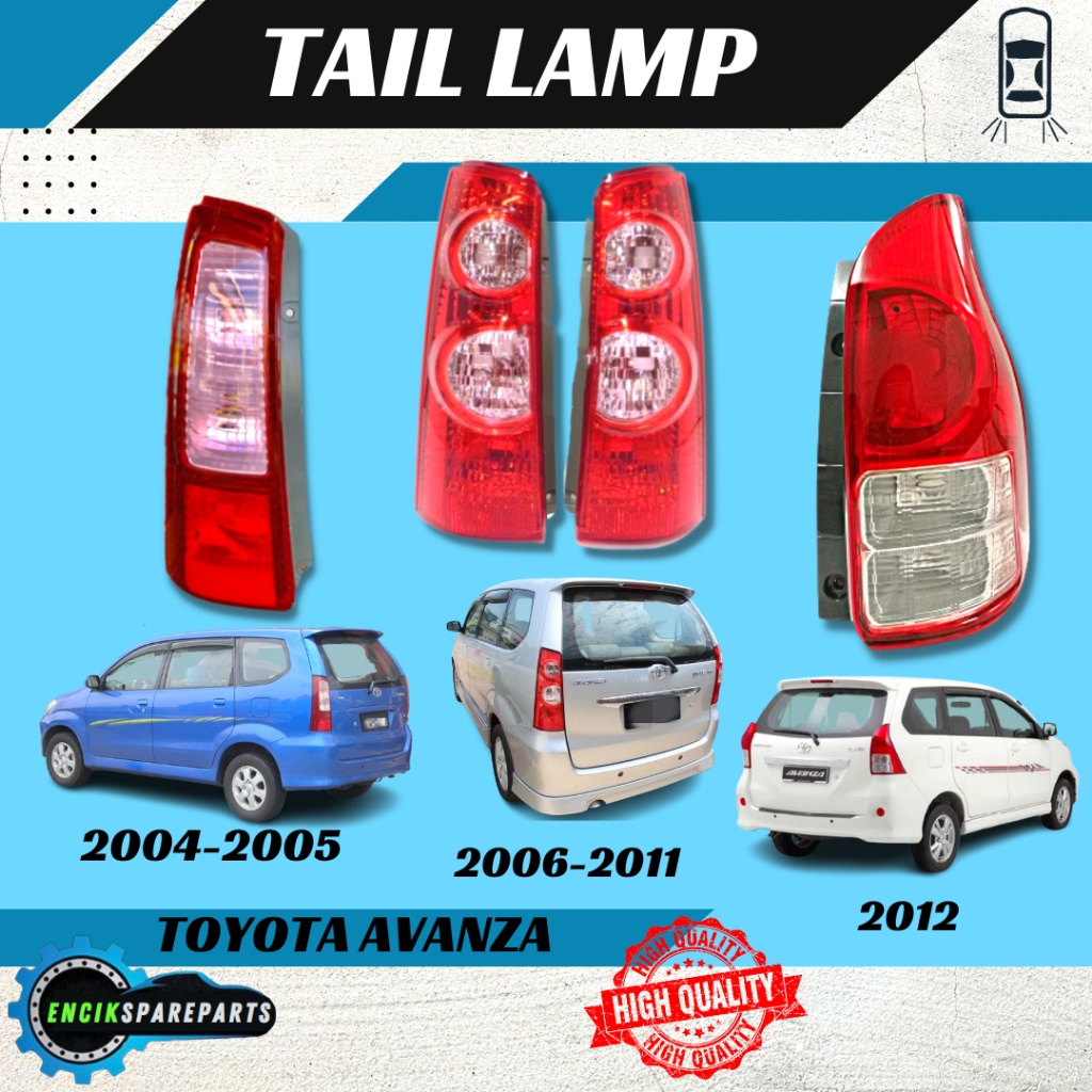 TOYOTA AVANZA F601 F602 F651 2004 - 2012 TAIL LAMP LAMPU BELAKANG LIGHT ...