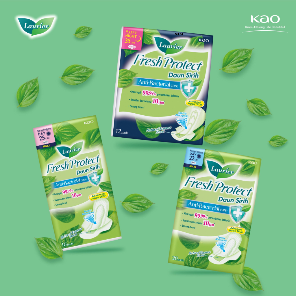 LAURIER FRESH PROTECT DAUN SIRIH 22CM / 25CM / 35CM | Shopee Malaysia