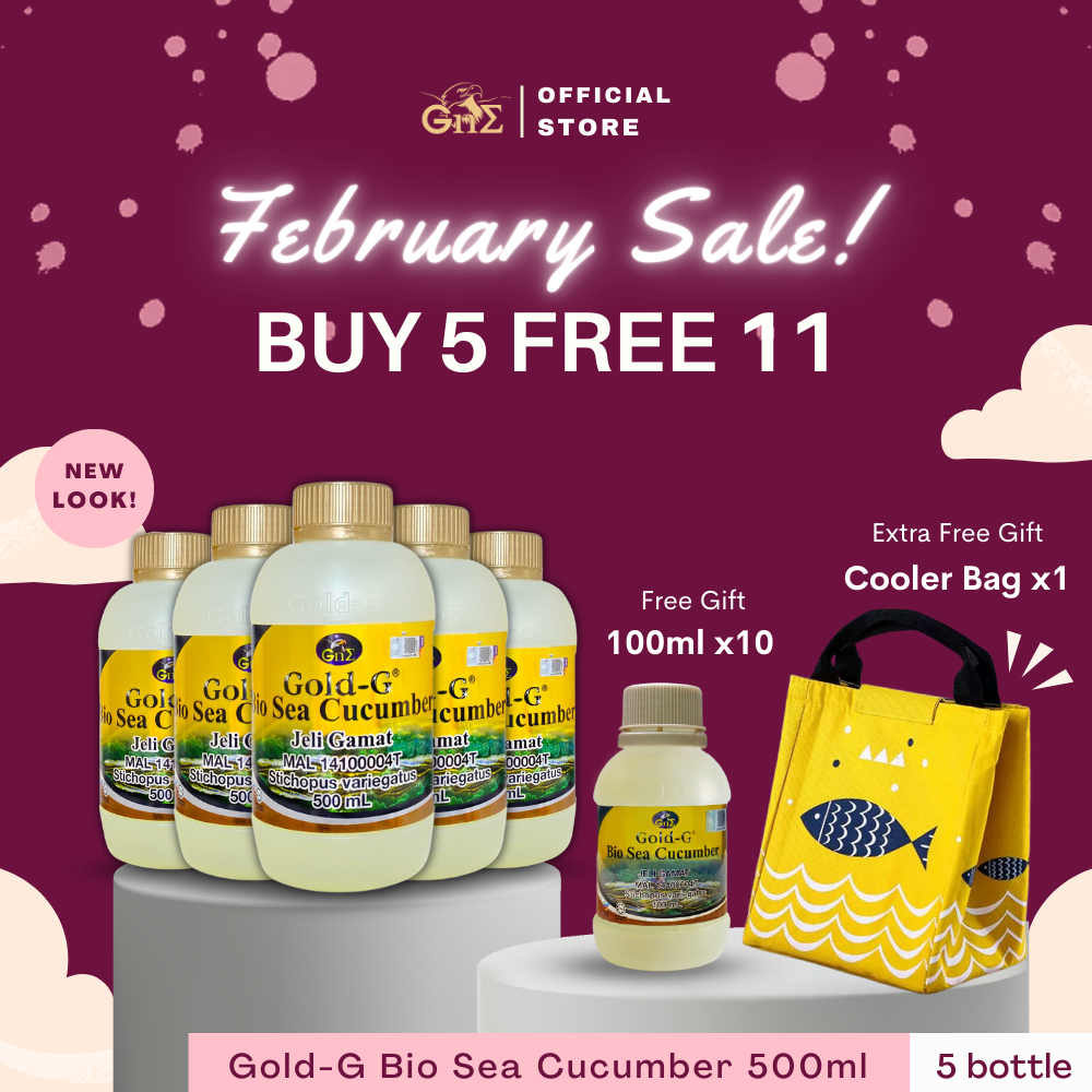 Buy 5 Free 11 New Looks Jeli Gamat Gold G ® Gamat Bio Sea Cucumber 金海参 500ml Promo Pack