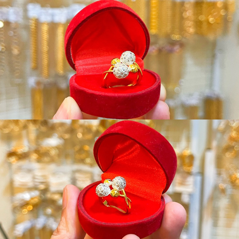 CINCIN ANGGUR / BOBA DIAMOND TWIN COP 916 ( Emas bangkok / Emas korea ...