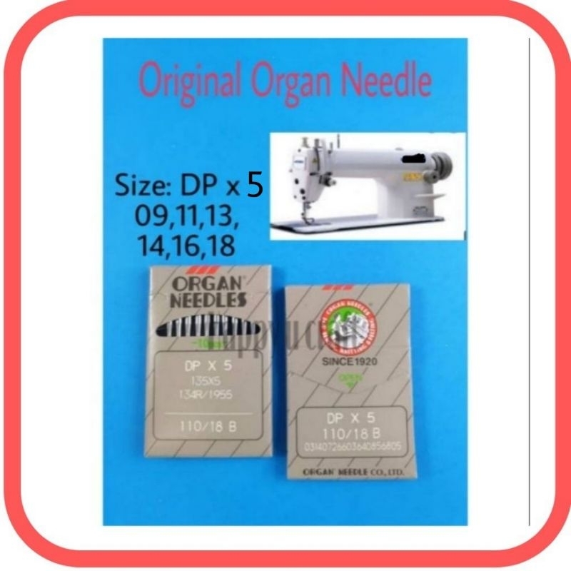 ORIGINAL Organ Needles DP x 5/Jarum Mesin Jahit Industri Organ/HighSpeed | Shopee Malaysia