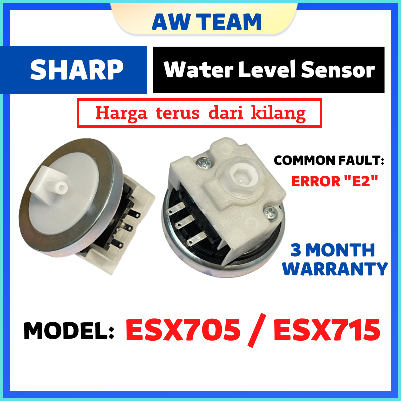 ESX705 / ESX715 SHARP WASHING MACHINE WATER LEVEL SENSOR ( SENSOR LEVEL ...