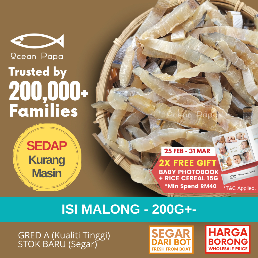 Ocean Papa Isi Ikan Masin Malong Gred A (200g) / Salted Fish | Shopee ...