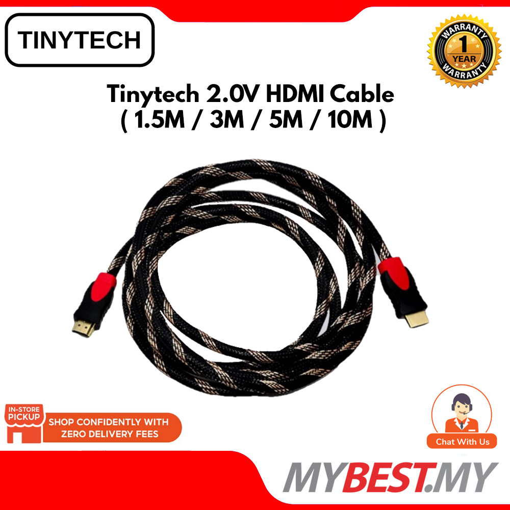 Tinytech Cable CBH20R3M HDMI V2.0 Male to Male (1.5M , 3M , 5M, 10M) | Shopee Malaysia