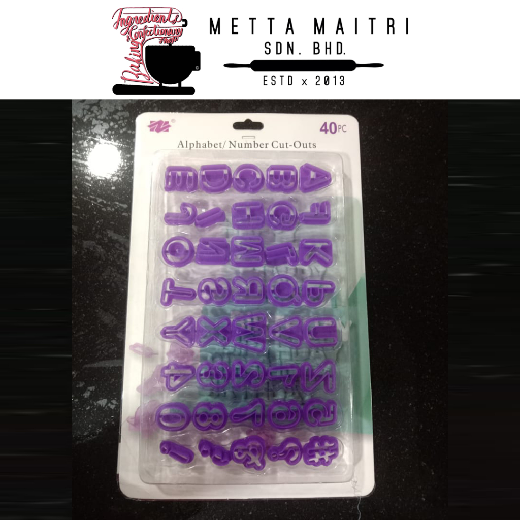 Metta Maitri Cookie Cutter & Presser Kitchen Alphabet & Number Fondant ...