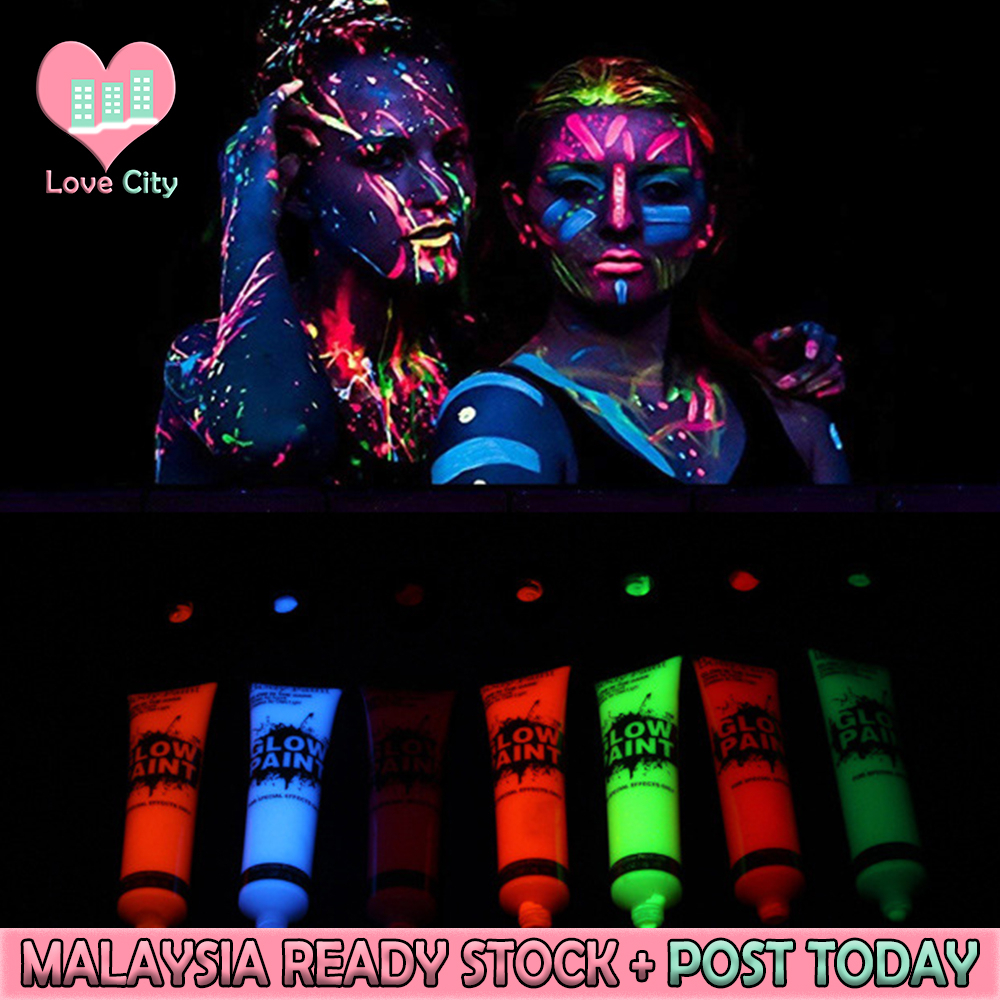 Love.city Body face Paint light Colors Luminous Acrylic Paints Art for ...