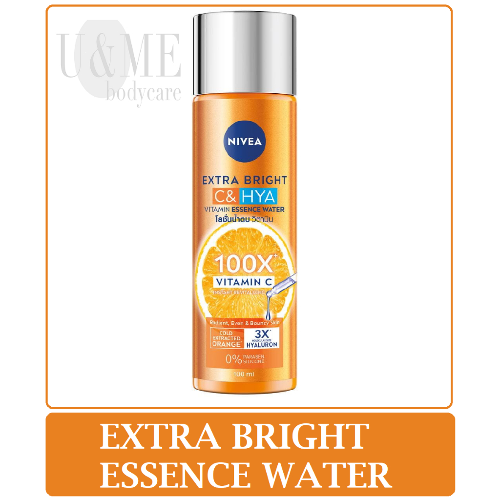 Nivea Extra Bright C & HYA Vitamin Essence Water 100ml NEW | Shopee ...