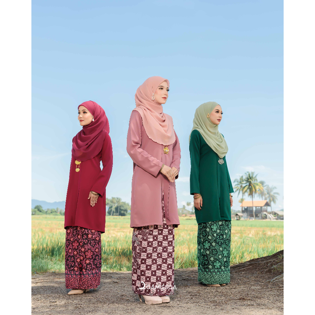 QAMISSQA MAWAR Kebarung Moden Batik Raya 2023 | Shopee Malaysia