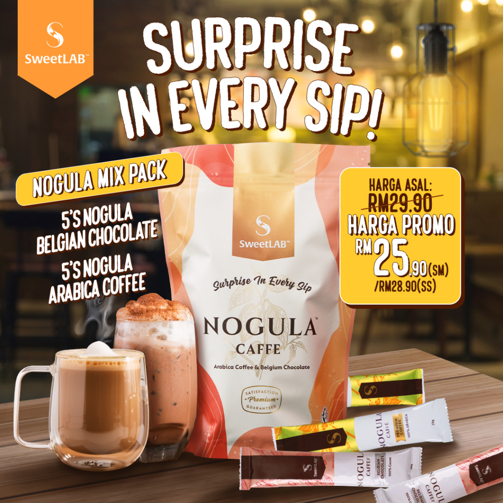 SweetLAB Nogula Caffe Mix Pack (10's) [Nogula Coffee + Nogula Belgian ...