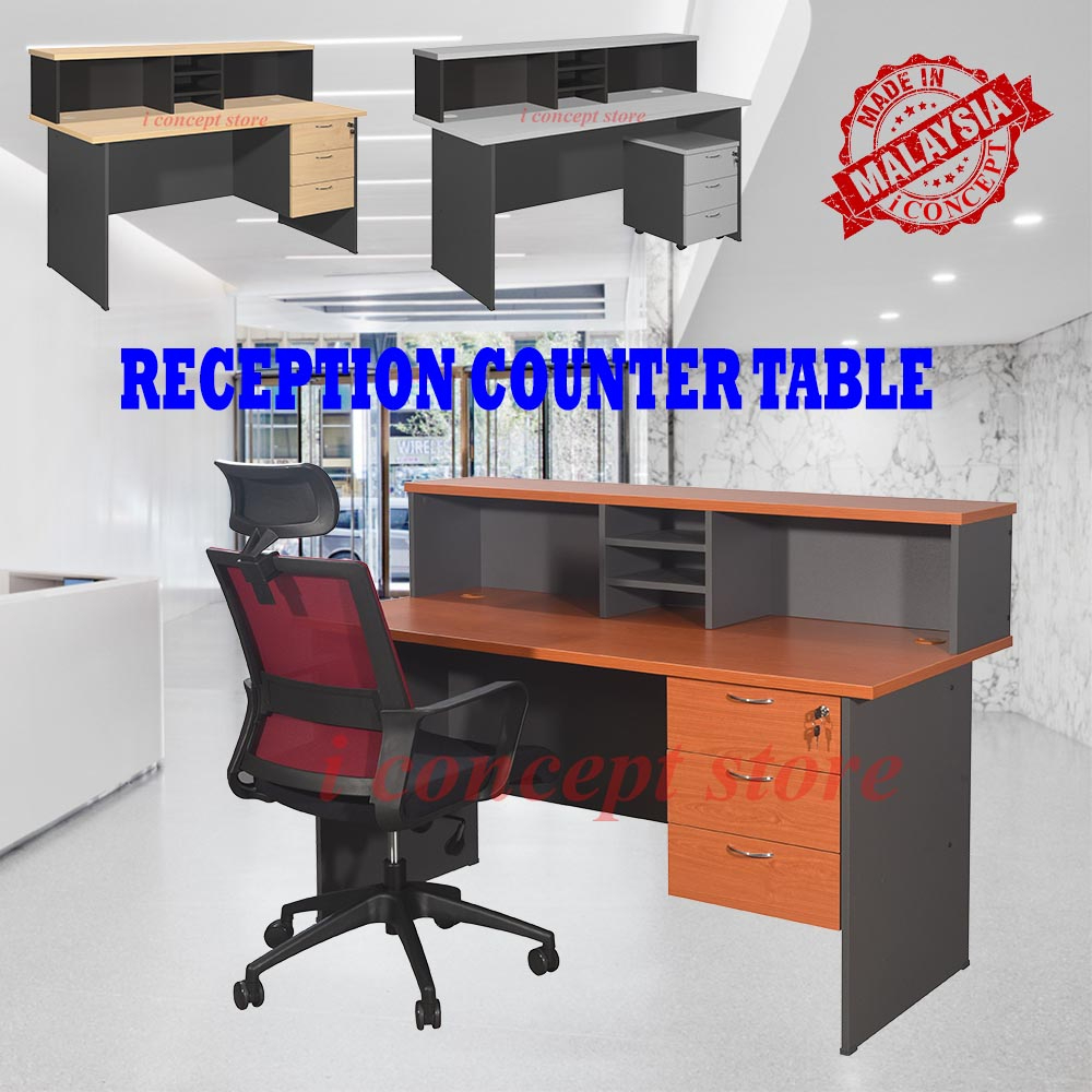RECEPTION COUNTER TABLE/ CASHIER TABLE/ FRONT DESK/ MEJA KAUNTER SAMBUT ...