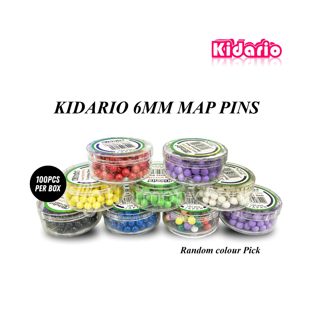 Kidario 6mm Map Pins(100pcs) Stainless Steel | jarum | Shopee Malaysia