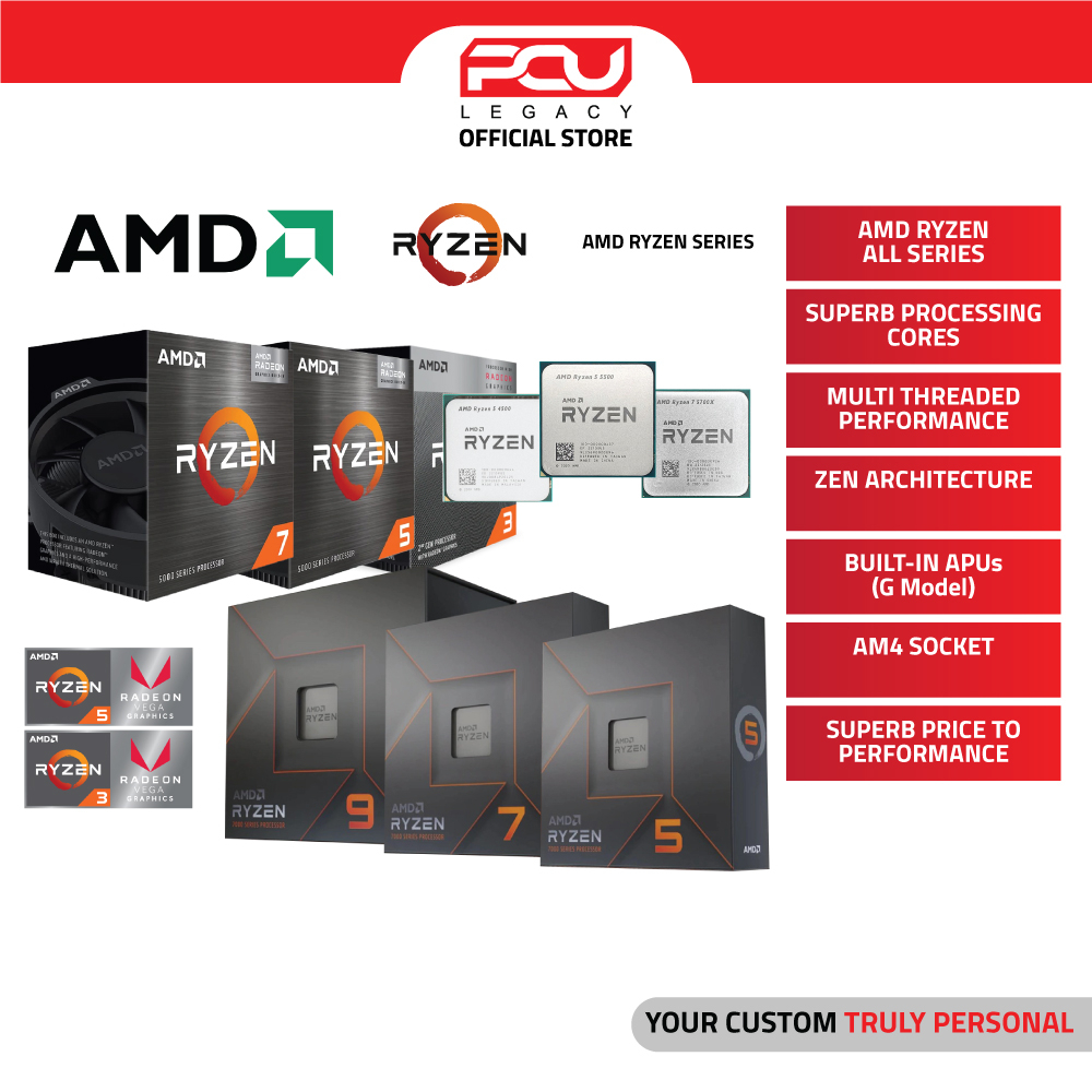 PCU LEGACY AMD RYZEN 3 3200G / RYZEN 5 3600 5500 5600X 5600G 7600X ...