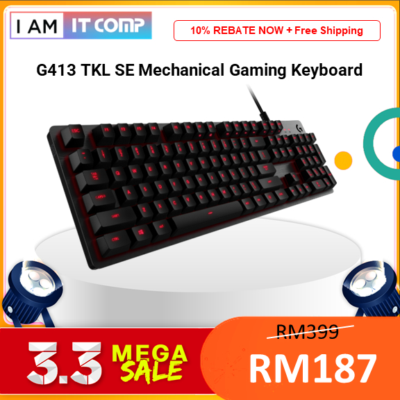 Logitech G413 SE / G413 TKL SE Mechanical Gaming Keyboard - White ...
