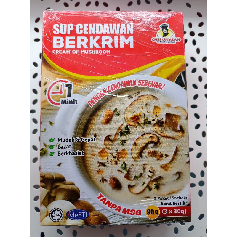 Halal Sup Cendawan Segera Berkrim Tanpa MSG Instant Chef Ustazah New ...