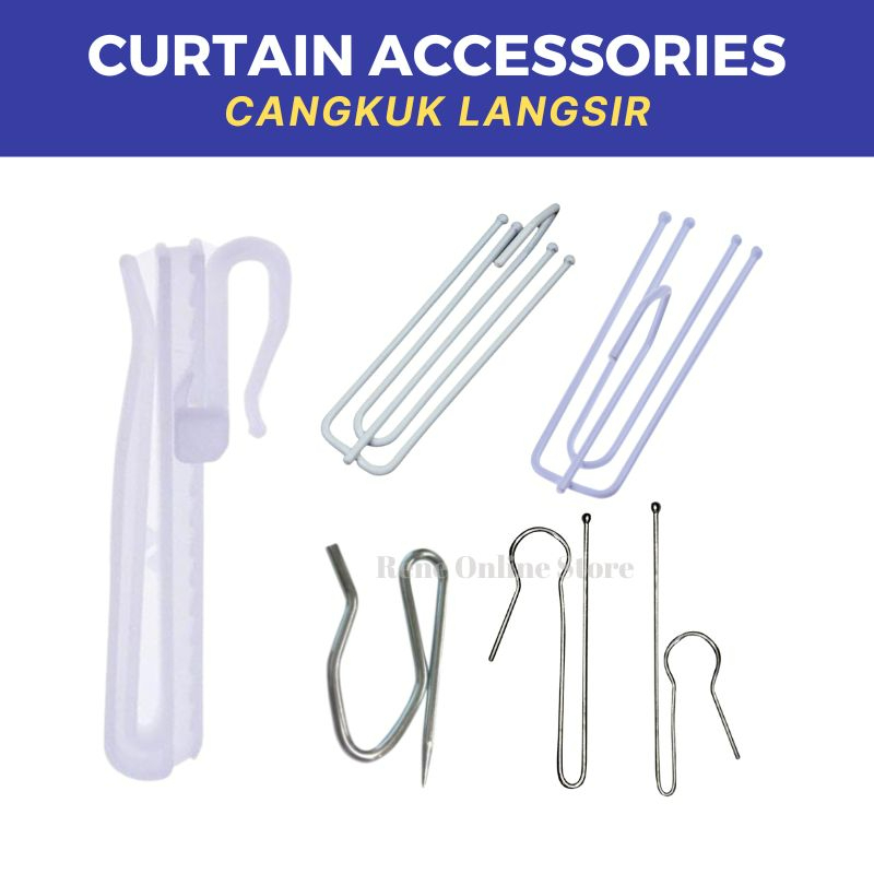 RENEOS Curtain Accessories - Cangkuk Langsir Tebal & Tahan Lama Hook ...