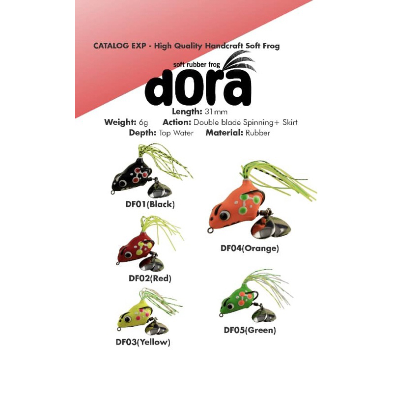 EXP DORA FROG 31mm 6g SOFT FROG katak tiruan umpanpancing haruan tomman ...