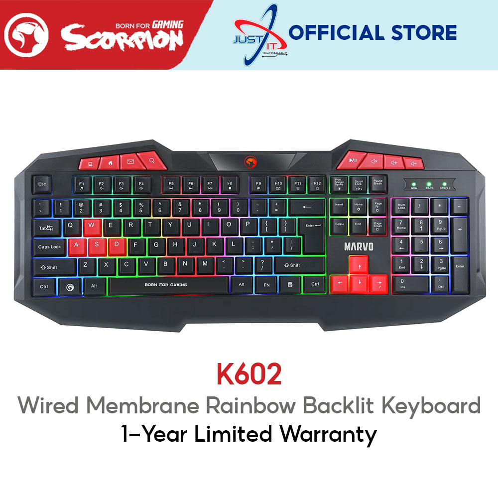 Marvo K602 Membrane Gaming Keyboard | Shopee Malaysia