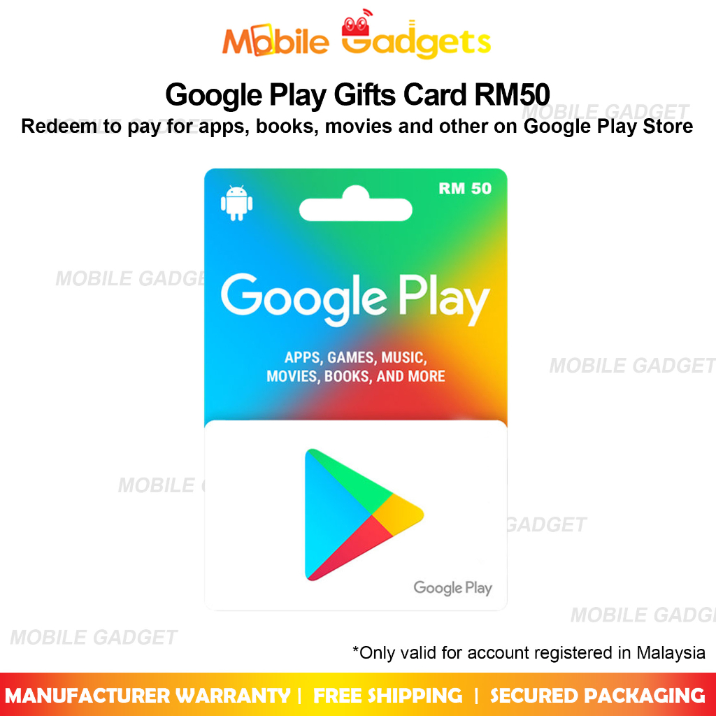 Google Play Store Gift Card (RM50) Malaysia | Shopee Malaysia