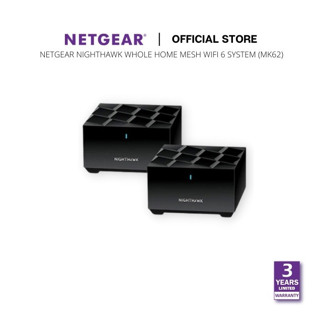 NETGEAR Nighthawk Whole Home Mesh WiFi 6 System MK62 - AX1800 Router ...