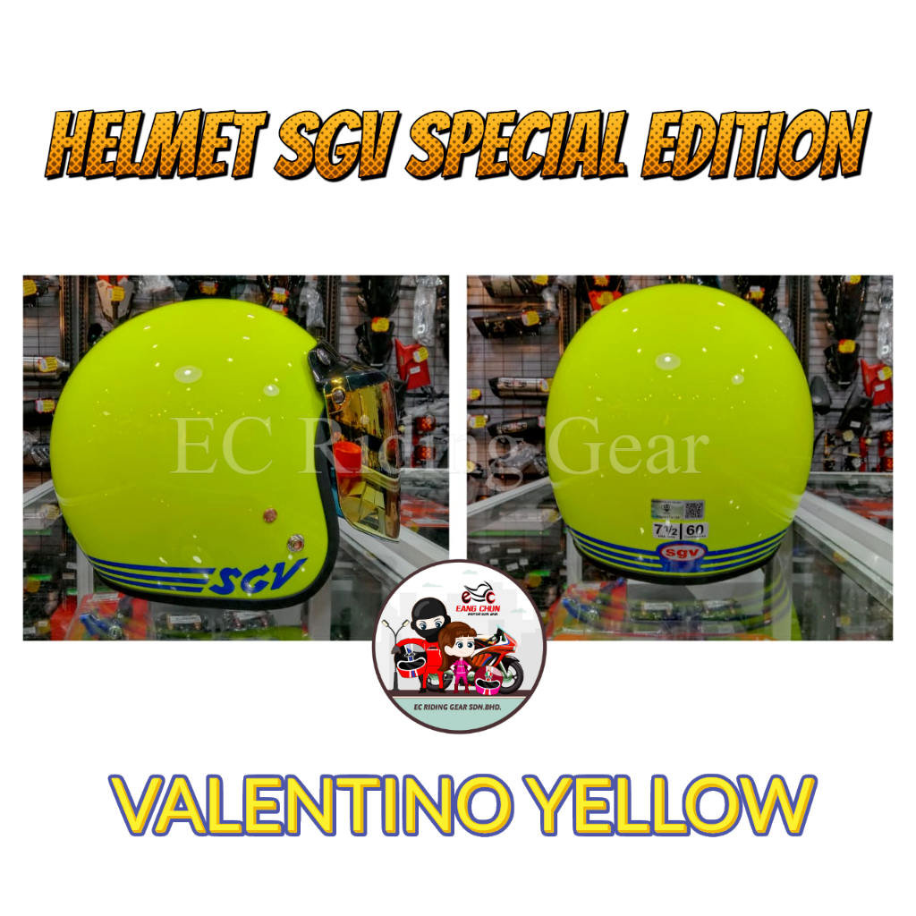 NEW * !! BIG SALES !! HELMET SGV SPECIAL EDITION VALENTINO YELLOW ...