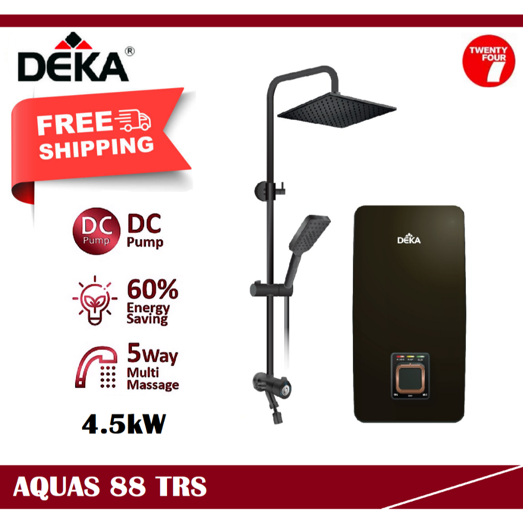 DEKA Water Heater (DC Pump) 4.5kW Water Heater with Pump AQUAS 88 TRS ...