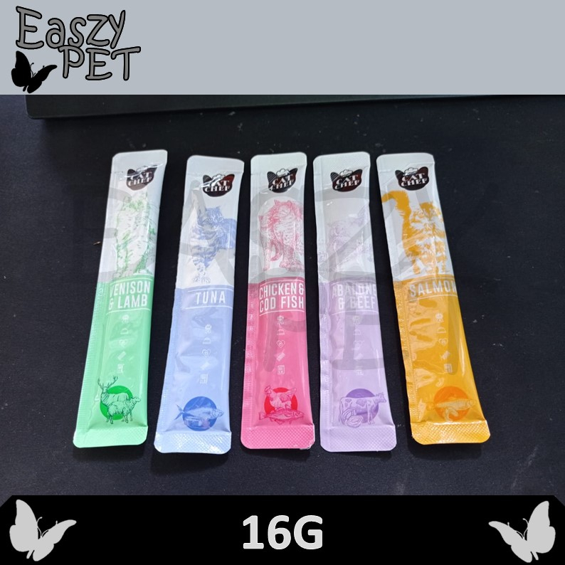 CAT CHEF Cat Stick 16G Makanan Kucing Berkhasiat High Nutrition ...